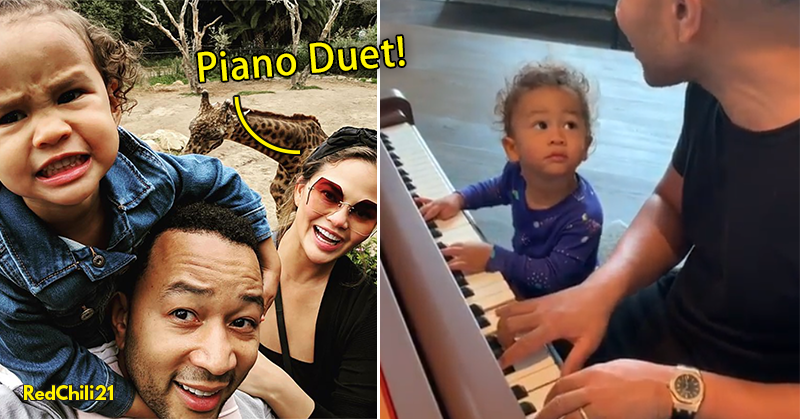 John Legend And His Son Play Piano Together In A Cute Video - RedChili21 MY