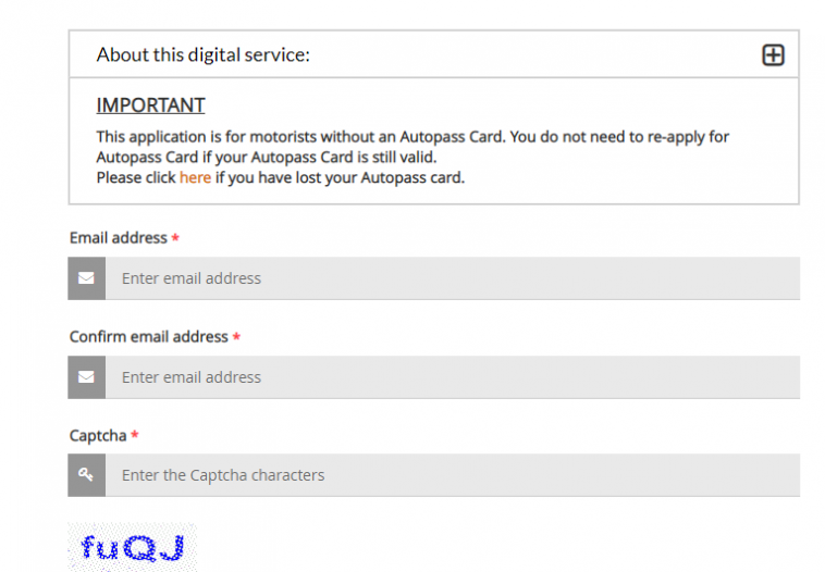 Online Application only for Singapore Autopass Card Starting Year 2020 ...