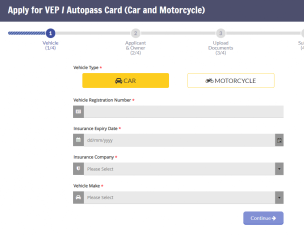 Online Application only for Singapore Autopass Card Starting Year 2020 ...