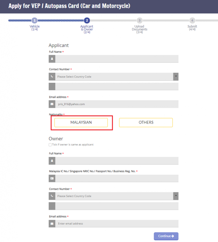 Online Application only for Singapore Autopass Card Starting Year 2020 ...