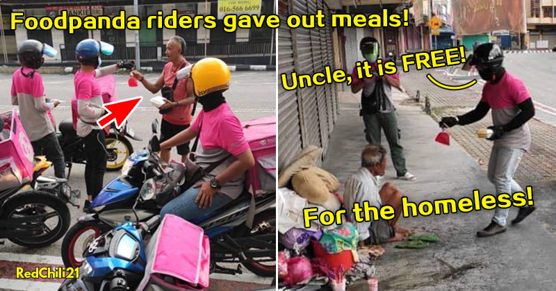 Foodpanda Riders Give Out Food And Drinks To The Homeless For Free ...