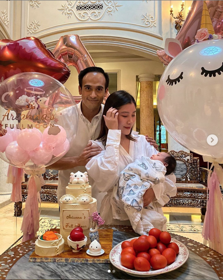 Chryseis Tan & Faliq Nasimuddin Celebrating Their Daughter's Full Moon ...