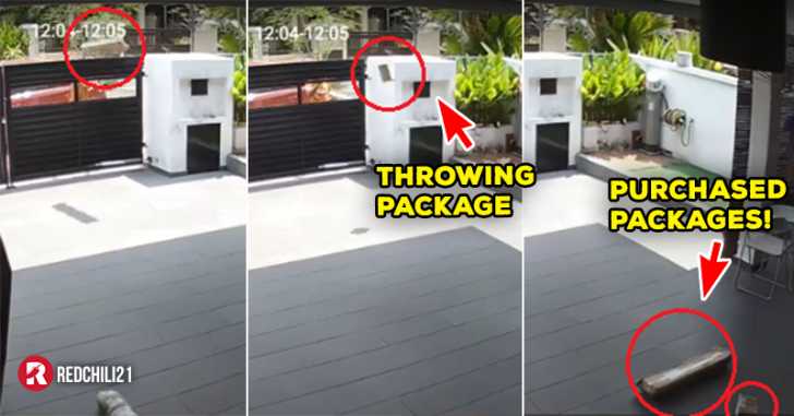 Shopee Guy Throwing Packages at Customer's Home Caught on CCTV ...